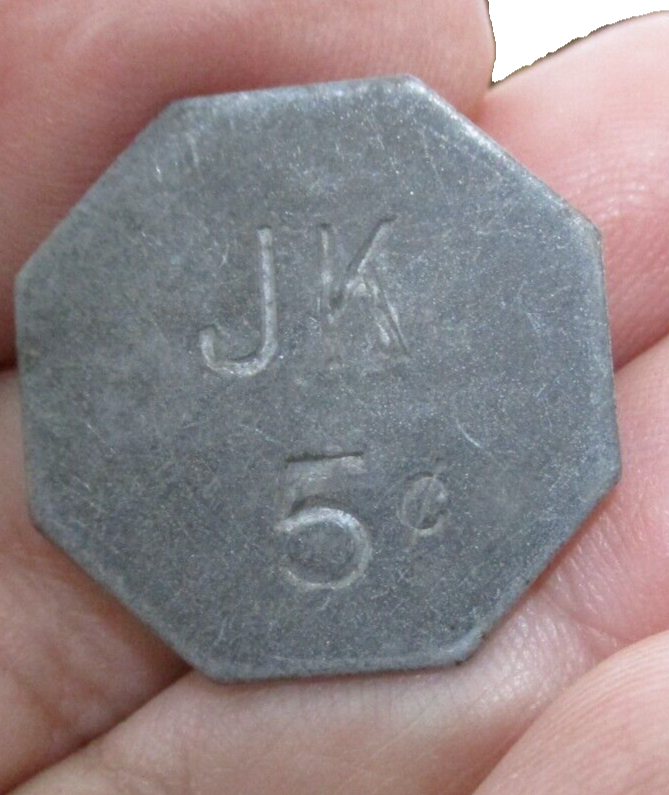 Lot of 20 Vintage Metal Octagon Shape Trade Tokens 5 Cents | eBay