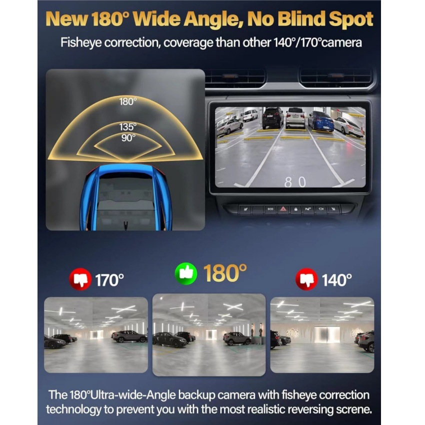 170° Car AHD Night Vision Rear View Camera Reverse Backup Cam Parking ...