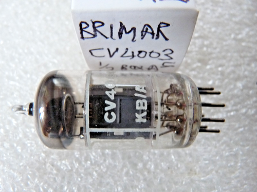 Brimar CV4004 ECC83 12AX7 Half Box USED Tube U AMPLITREX Test GM% 87 50 ...