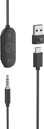 Logitech LOGI Zone Wired Earbuds Headphones Wire In-Od Office/Call ...