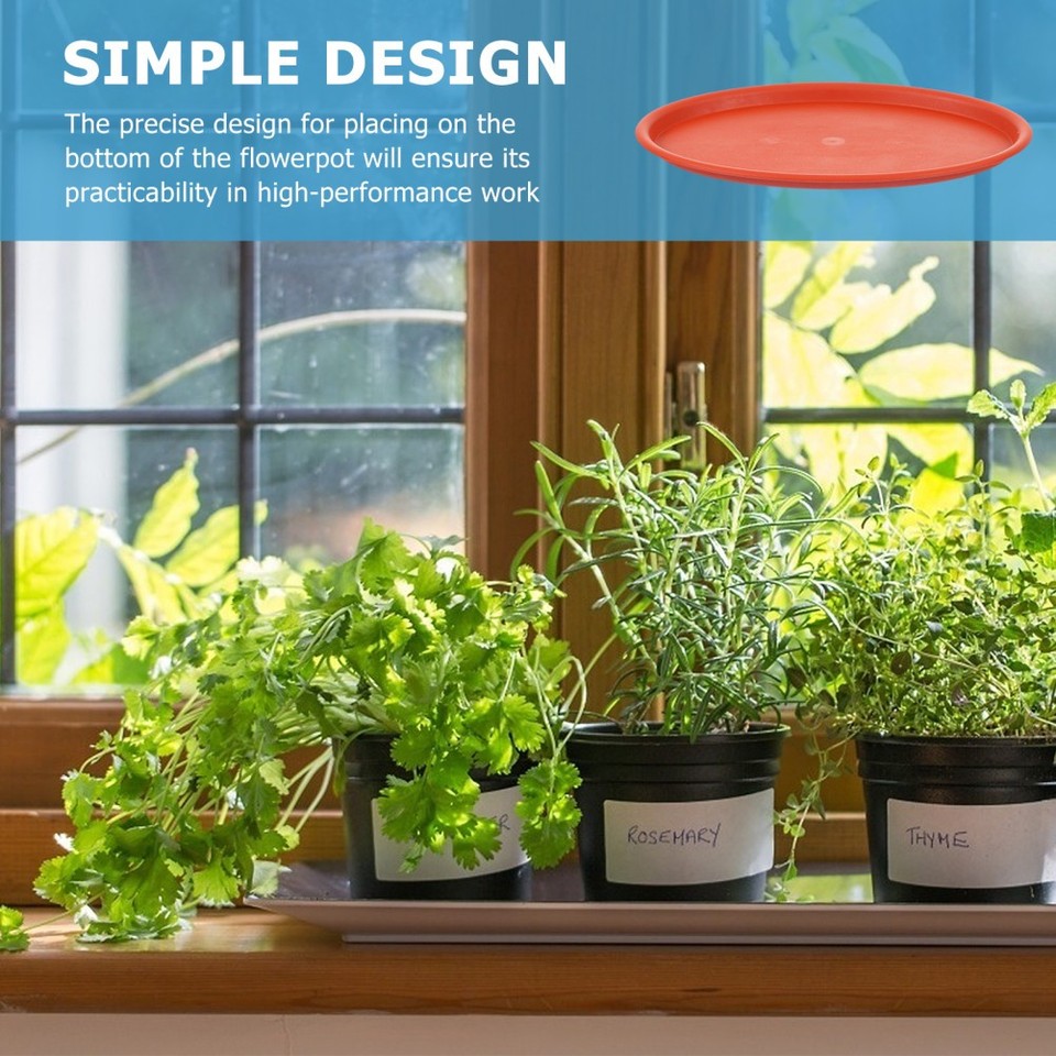 20 Pcs Plant Saucers Oval Flowerpot Trays Plastic Flower Pot Bases ...