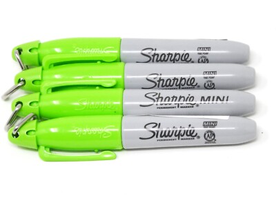 Sharpie Mini Waterproof Golf Ball Marker Pen Set of 4 Light Green | eBay UK