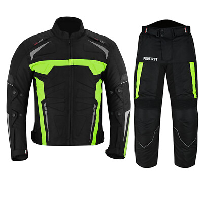 Profirst Men Motorcycle Motorbike Waterproof Racing Suit CE Armoured UK ...