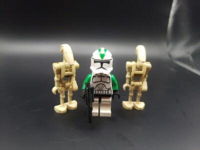 Genuine lego green clone trooper with CAC helmet and two b1 battle ...