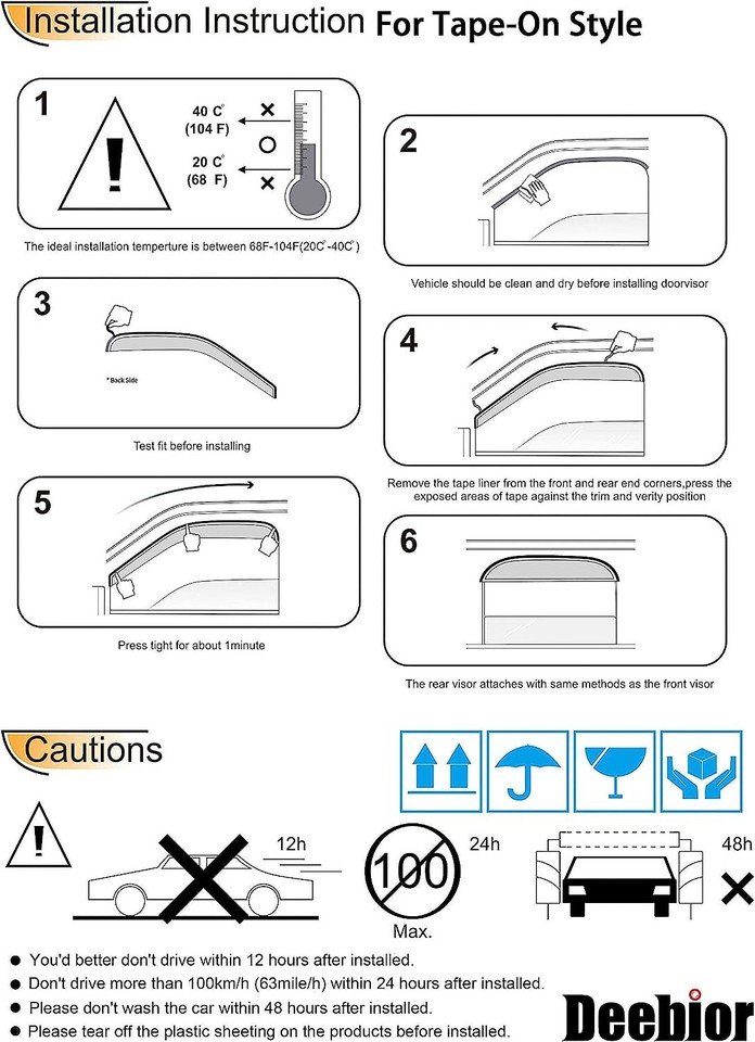 Window Wind Deflector Visor for 2013-2022 Buick Encore 2015-2022 ...