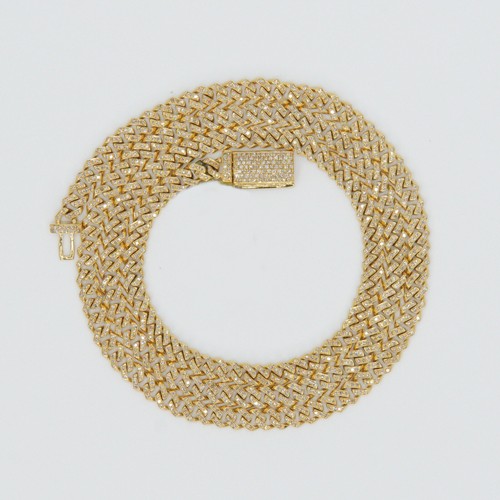 10k Solid Gold Big Lock 4mm Diamond Edge Cuban Chain | eBay