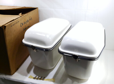 Calafia Fats Fiberglass Saddlebags Saddle Bags White Vintage NOS ...