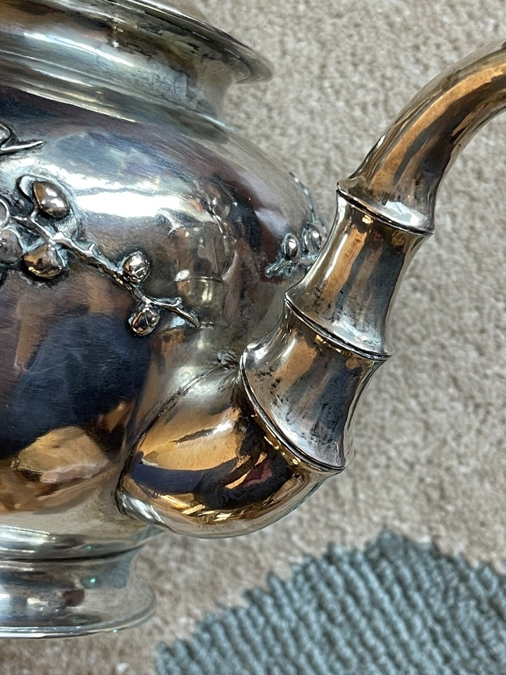 A124 A Four-Piece Sing Fat Chinese Export Silver Tea Set, early 20th ...