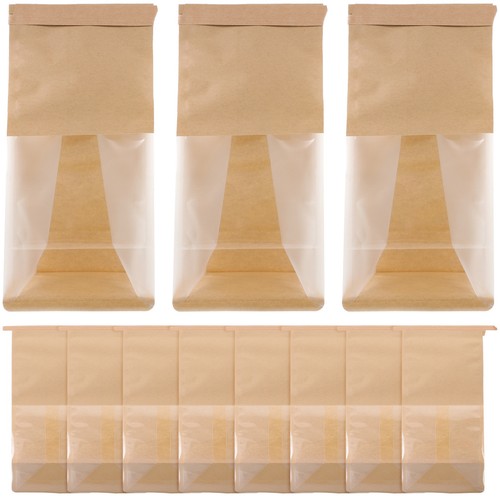 50 Pcs Bread Bags with Clear Window Cookie Packing Baking Pouches ...