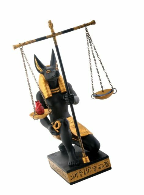 Summit Collection Black and Gold Anubis Scales of Justice Egyptian ...