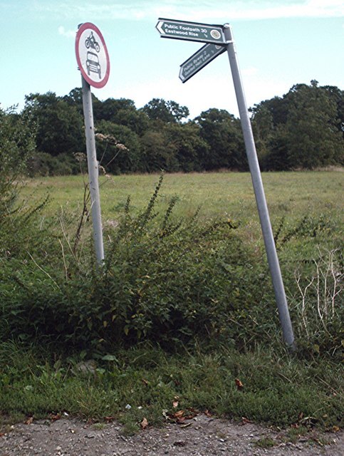 Photo 6x4 Signs at Fleming's Rayleigh Signs at the junction of Footpath ...