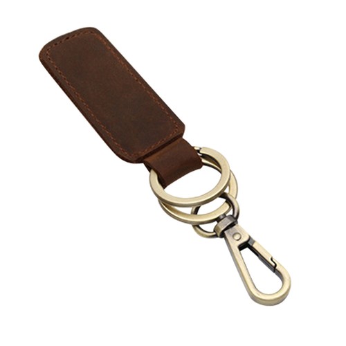 Metal Leather Key Chain Men Creative Ring Keyfob Car Home Keyring ...