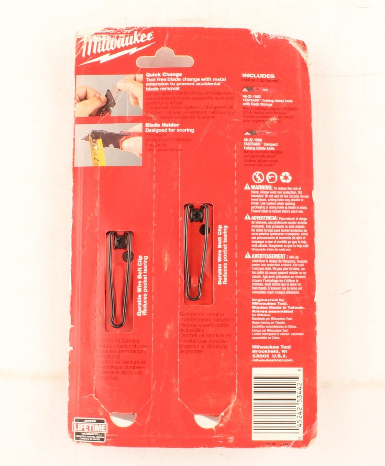 *Milwaukee 48-22-1503 Fastback Folding Utility Knife Set 842724155457| eBay