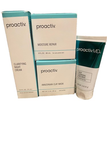 New PROACTIV Set Clarifying Night Cream, Clay Mask, Moisture Repair ...
