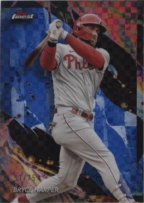 2024 Topps Finest - Uncommon Blue Checkerboard Refractor #131 Bryce ...