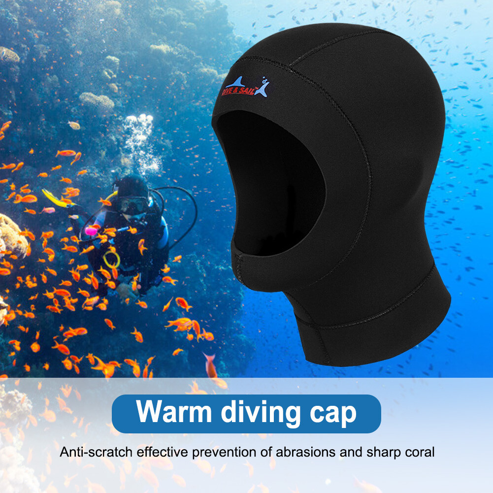 Neoprene Diving Cap Cold-proof Snorkel Swimming Cap for Men Women (XL ...