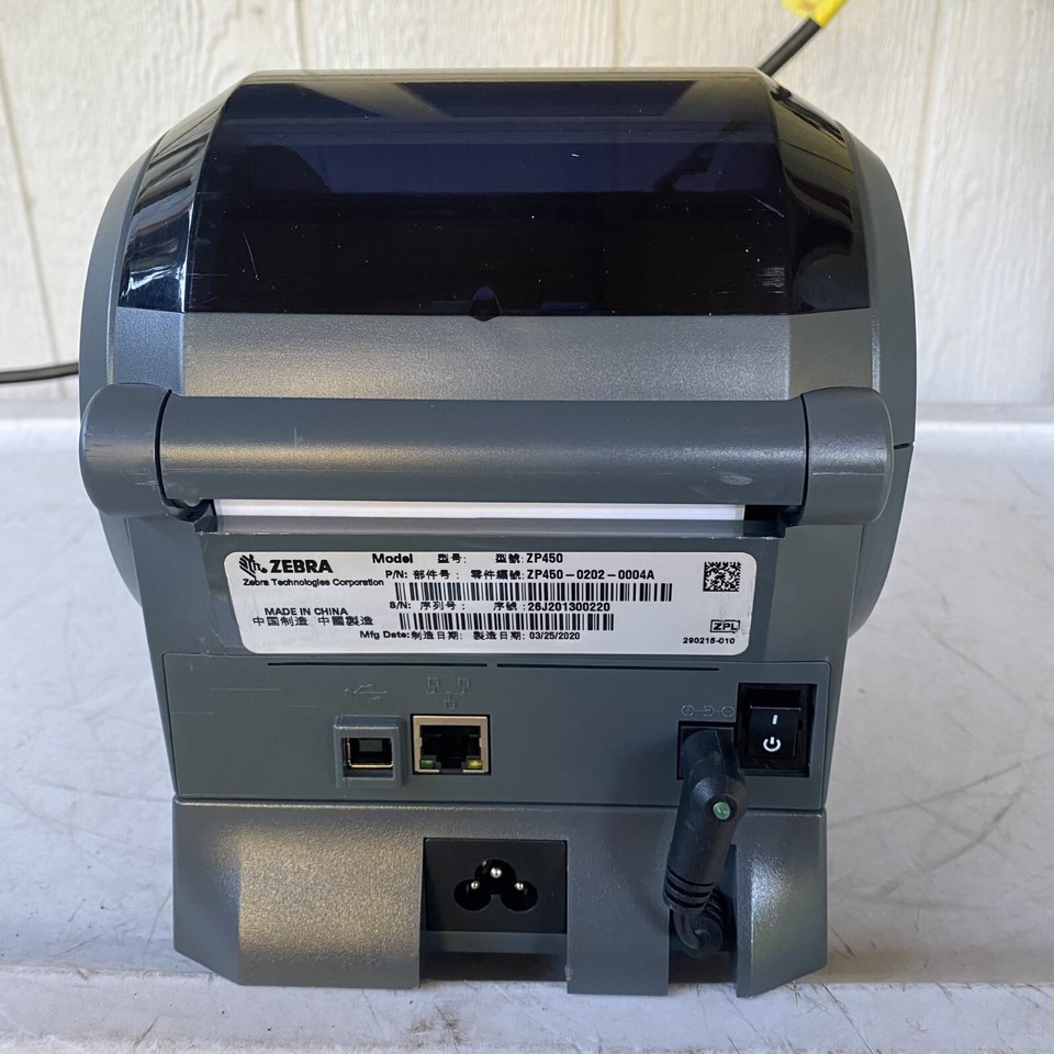 Zebra ZP450 Thermal Barcode Printer ZP450-0202-0004A Network/Ethernet ...