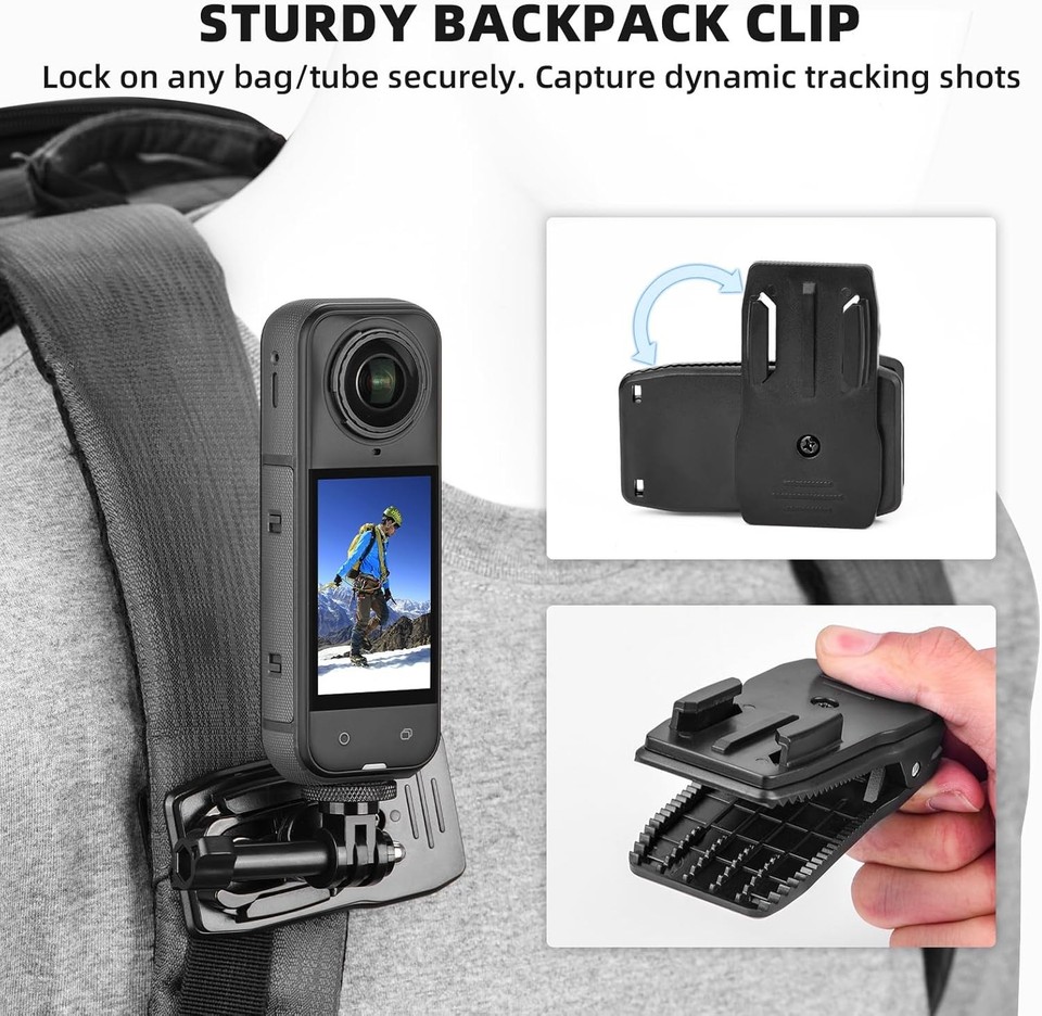 Accessories Kit for Insta 360 X5 X4, Chest Mount Head Strap Harness ...