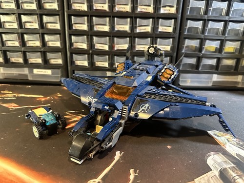Lego, Marvel The Avengers Blue Quinjet! Comes With Motorcycle | eBay
