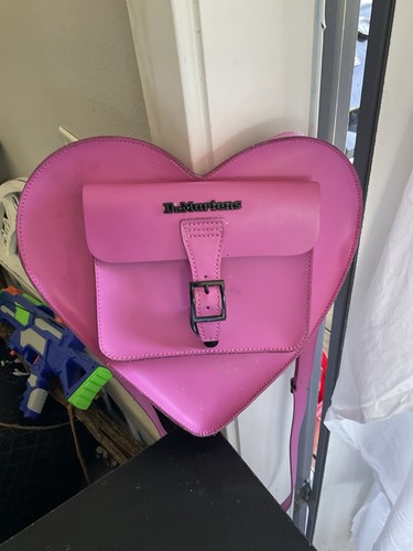 Rare Dr. Martens Pink Heart Crossbody Satchel Bag Buckle Zip Adjustable ...