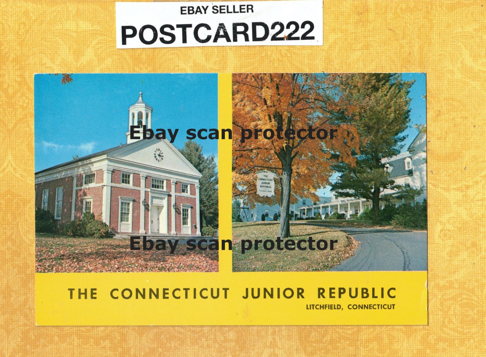 CT Litchfield 1976 vintage postcard CONN JUNIOR REPUBLIC SIGN Conn | eBay