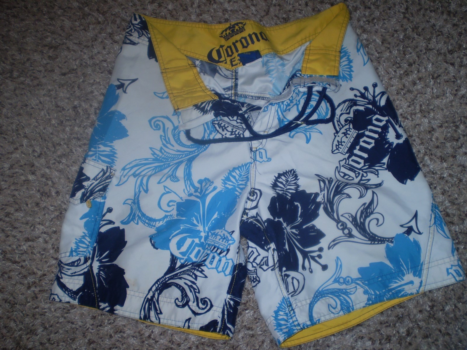 Men's Corona Extra Beer Board Shorts Swim Trunk Cerveza Swimwear Crown ...