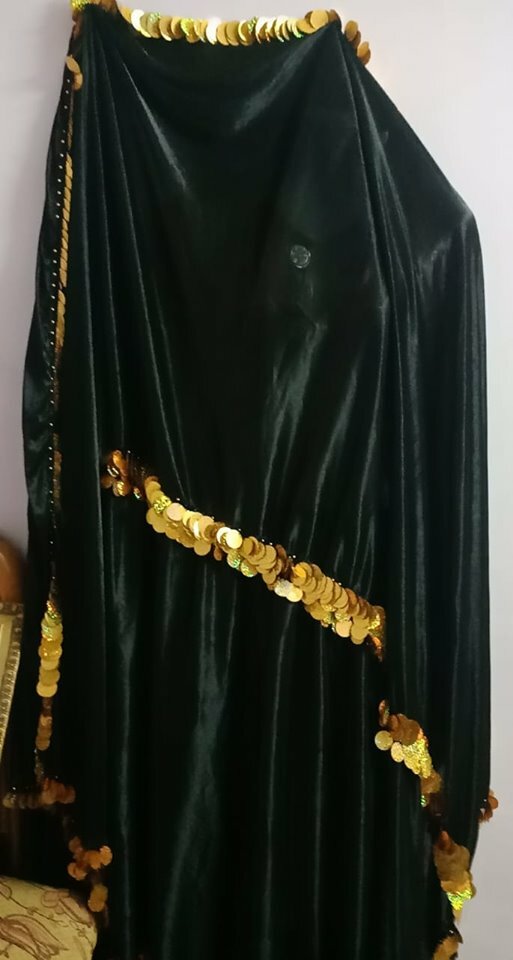 Egyptian belly dance dress baladi falahi galabeya short with melaya ...