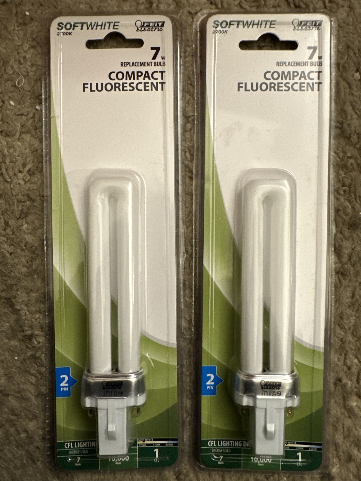 Feit Electric BPPL7 Soft White 7 Watt PL Compact CFL Bulb 5.31 L in ...