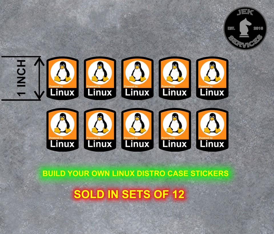 Linux Distro Case Badge Sticker – OEM & Custom Decals for PC, Laptops ...