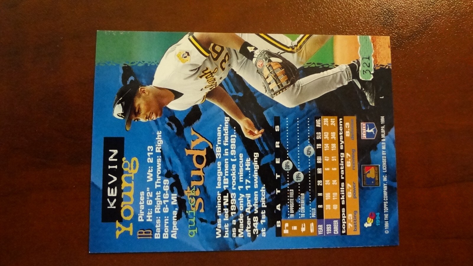 1994 TOPPS STADIUM CLUB # 321 KEVIN YOUNG BASEBALL CARD | eBay