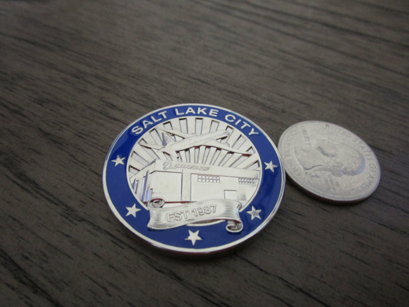 The Boeing Company 25 Years Salt Lake City Challenge Coin #219H | eBay