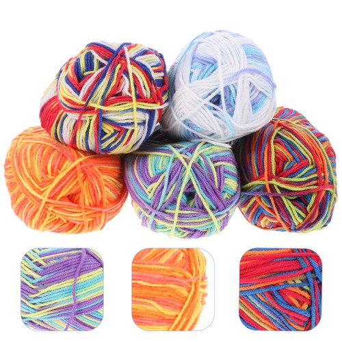 10 Rolls Multicolor Gradient Wool Knitting Yarn Thread | eBay