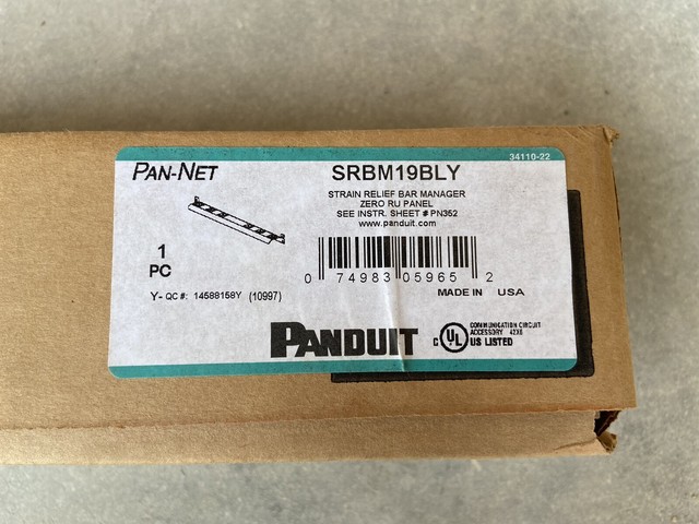 Panduit SRBM19BLY Strain Relief Bar Manager 19" 1pkg for sale online | eBay