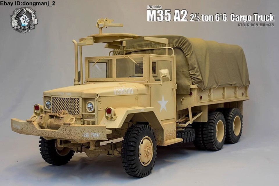 GO-TRUCK 1/6 Full Metal US Army M35 A2 Truck 2.5ton Truck Model For 12 ...