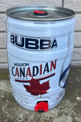 MOLSON CANADIAN Toronto Maple Leafs NHL LAGER MINI BUBBA BEER 5 LITRE ...