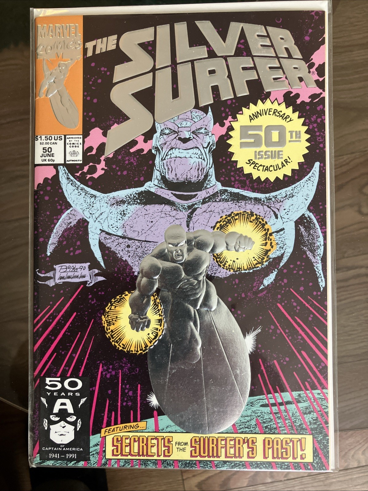 Marvel the Silver Surfer #50 Comic Book 1991 50th Anniversary Issue ...