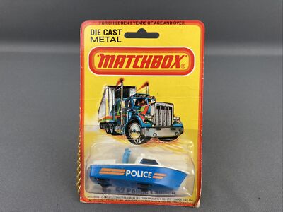 Vintage Matchbox Superfast No. 52 Police Launch Patrol Boat 1/64 ...