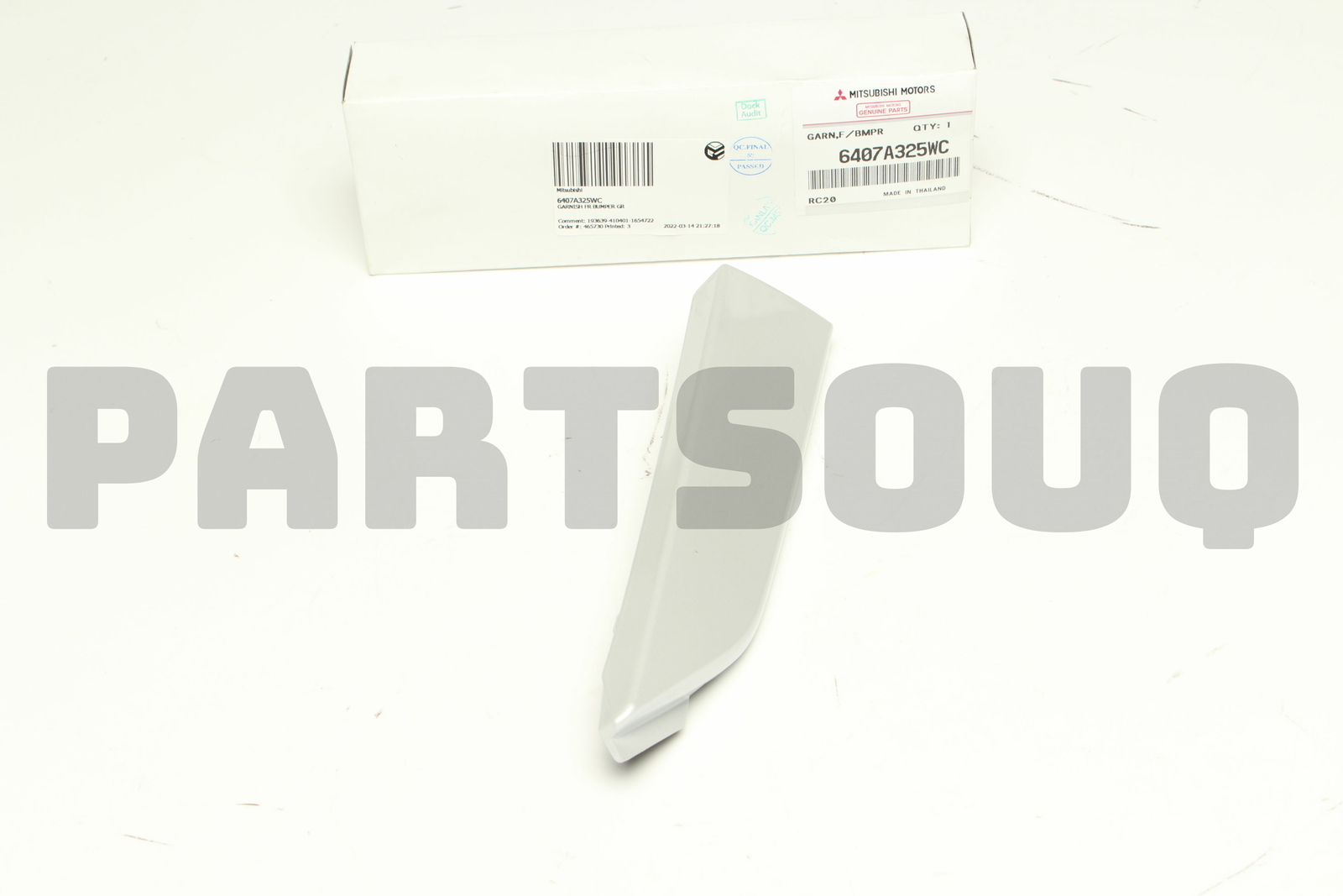 6407A325WC Mitsubishi Garnish fr bumper gr 6407A325WC Genuine OEM Part ...