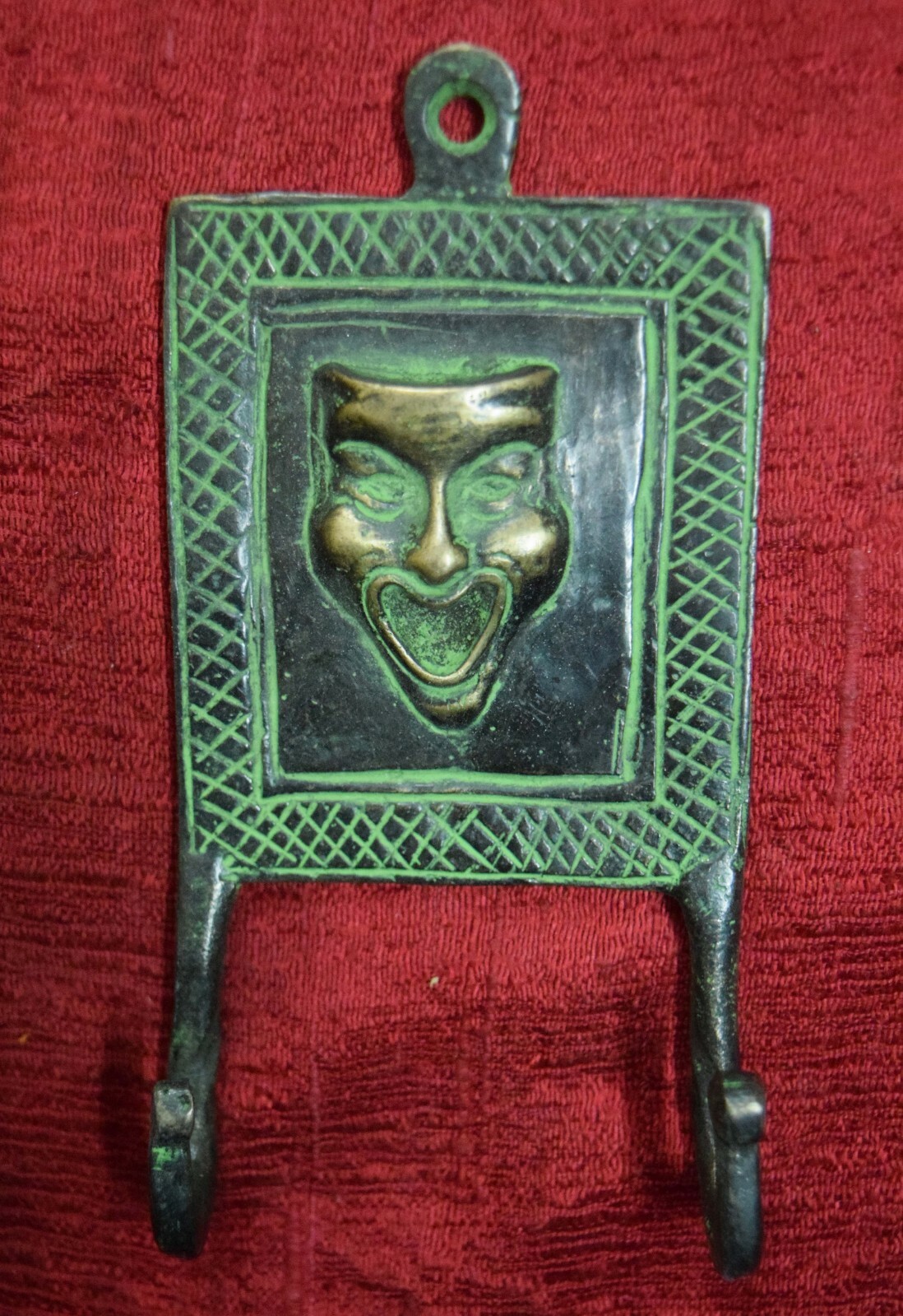 Devil Joker Mask Design Hook Handmade Brass Home Door Wall Decor Gift ...
