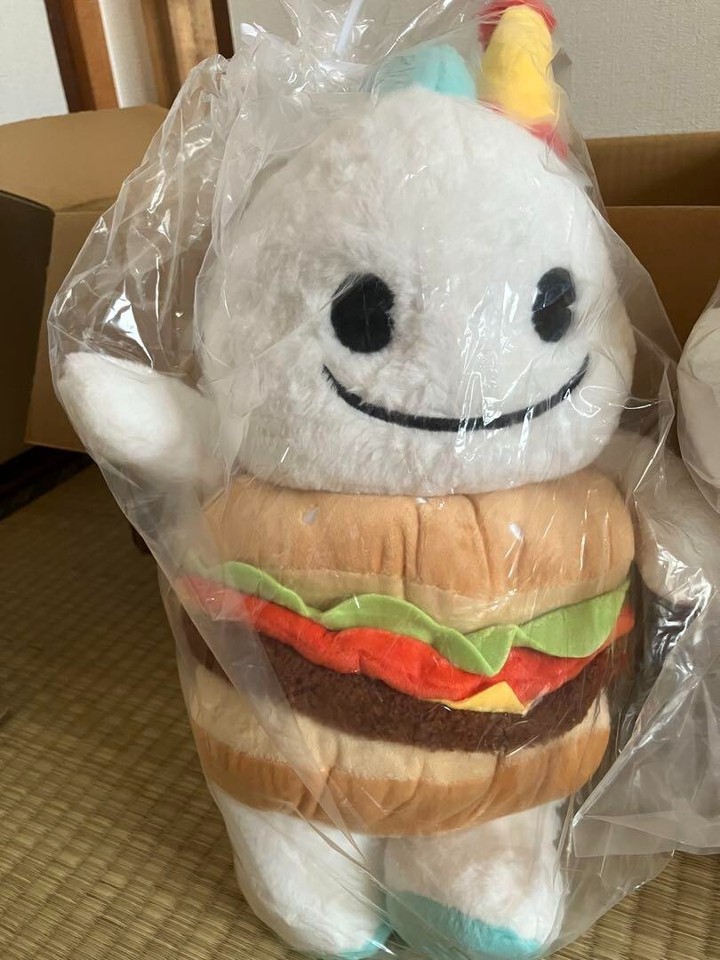 Bigolive Go-chan Bi-chan Plush Doll 2 Types Set Hamburger Ver Rare | eBay