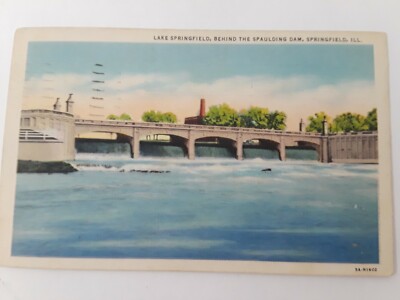 Lake Springfield, Behind Spaulding Dam, Springfield, IL Vintage ...