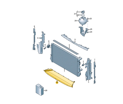 NEW VOLKSWAGEN TIGUAN AD RADIATOR LOWER COVER 5NA121341B ORIGINAL NO🇺🇸 ...