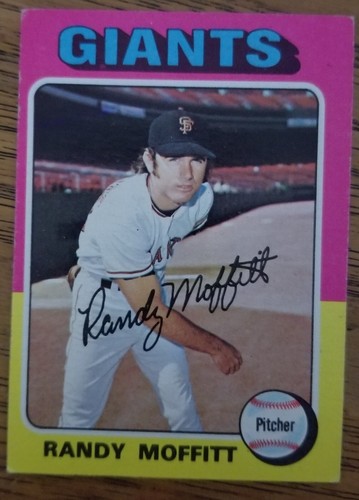 1975 Topps Randy Moffitt San Francisco Giants Baseball Card #132 MT NM ...