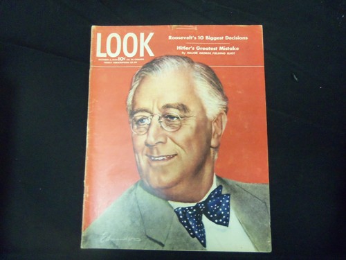 1944 OCTOBER 3 LOOK MAGAZINE - FRANKLIN ROOSEVELT - GREAT PHOTOS & ADS ...