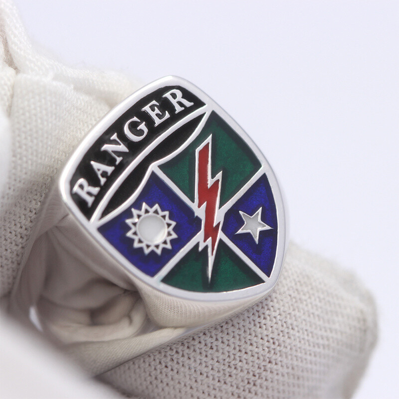 Army Rangers Regiment 75th Military Solid Sterling Silver Ring | eBay