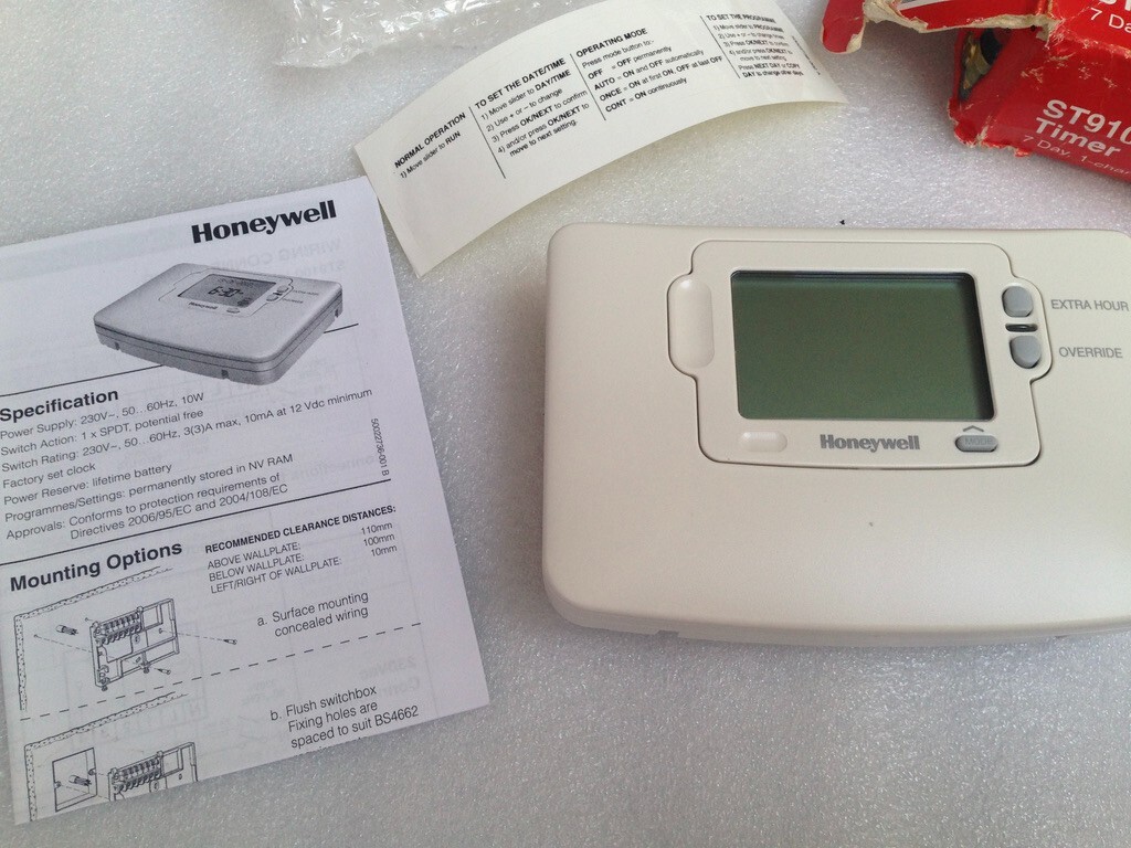 Honeywell 7 Day Programmable Timer Manual