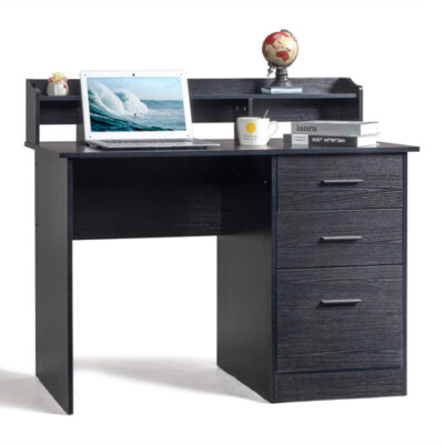Computer Desk Gaming Table Writing Table 3 Drawer Home Office PC ...