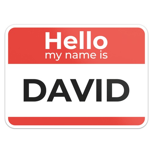 Hello My Name Is David Sticker Vinyl Car Bumper Decal | eBay