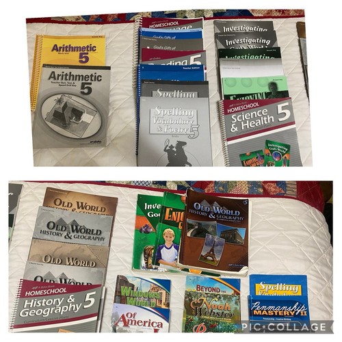 Abeka 5th grade 5 Lot 32 Books current student teacher Keys Lessons ...