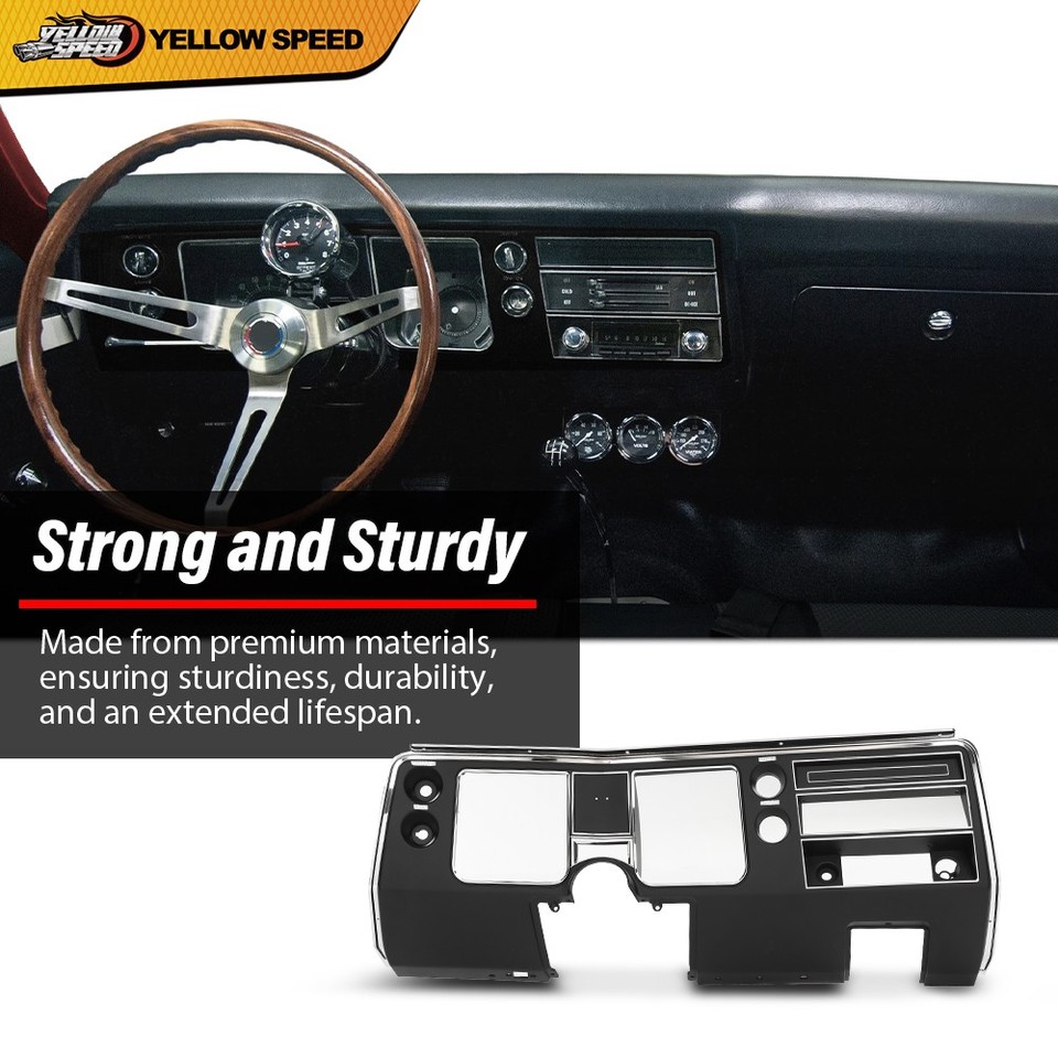 Fit For 1968 68 Chevelle El Camino Dash Bezel Panel Instrument Cluster ...